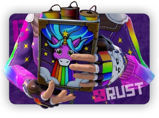 RUST Rainbow Pony Case - open on Bloodycase